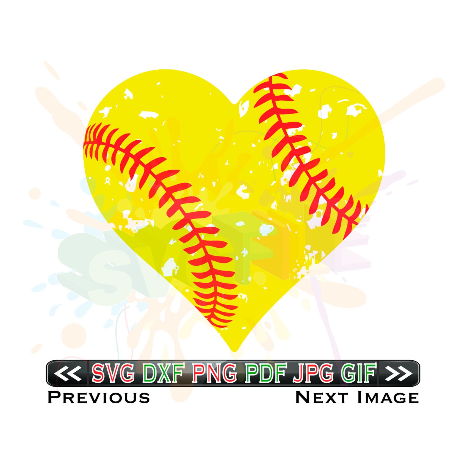 Softball SVG Files Distressed SVG Commercial Use Svg - Etsy