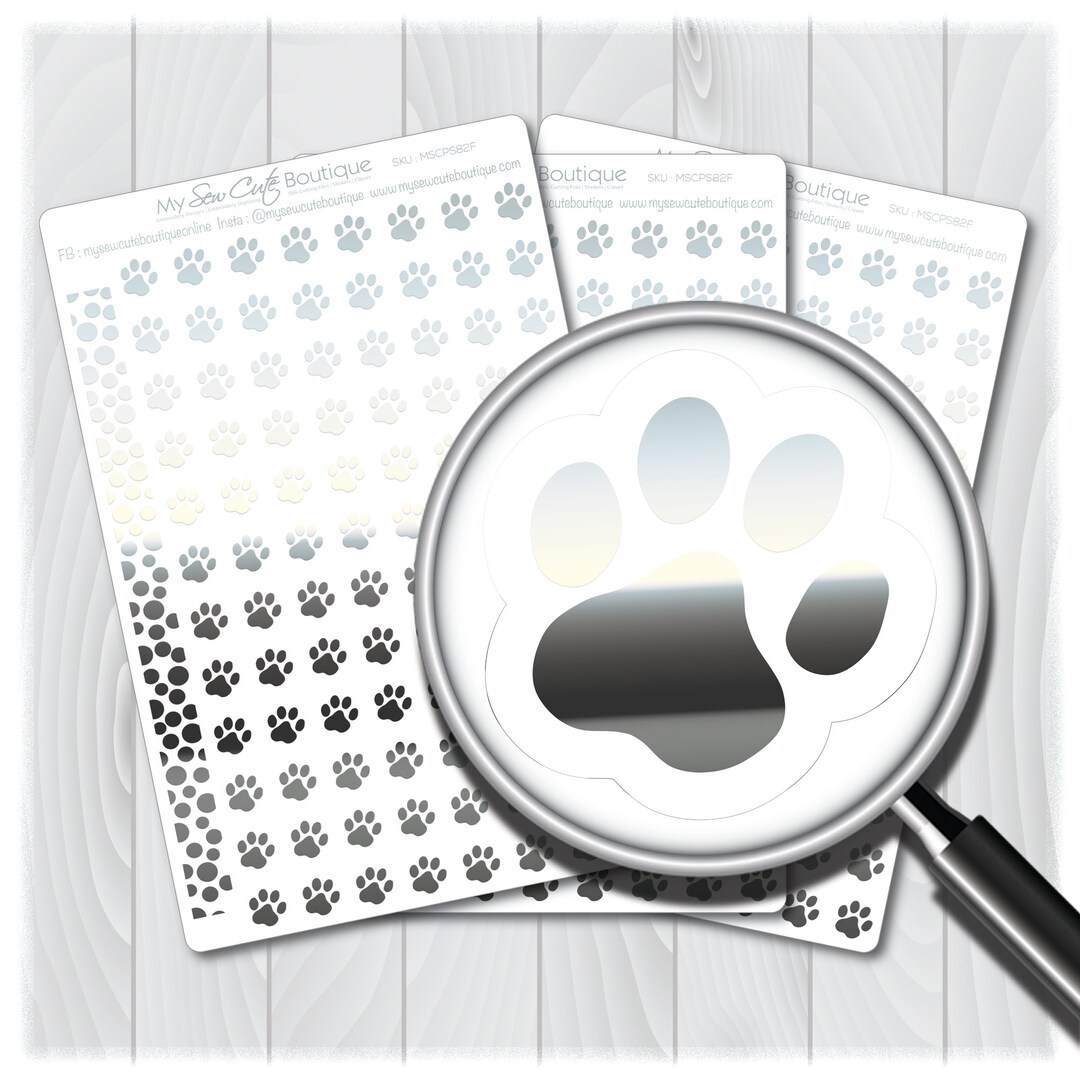 Foil Paw Print Planner Stickers Paw Print Sticker Animal Stickers Pet ...
