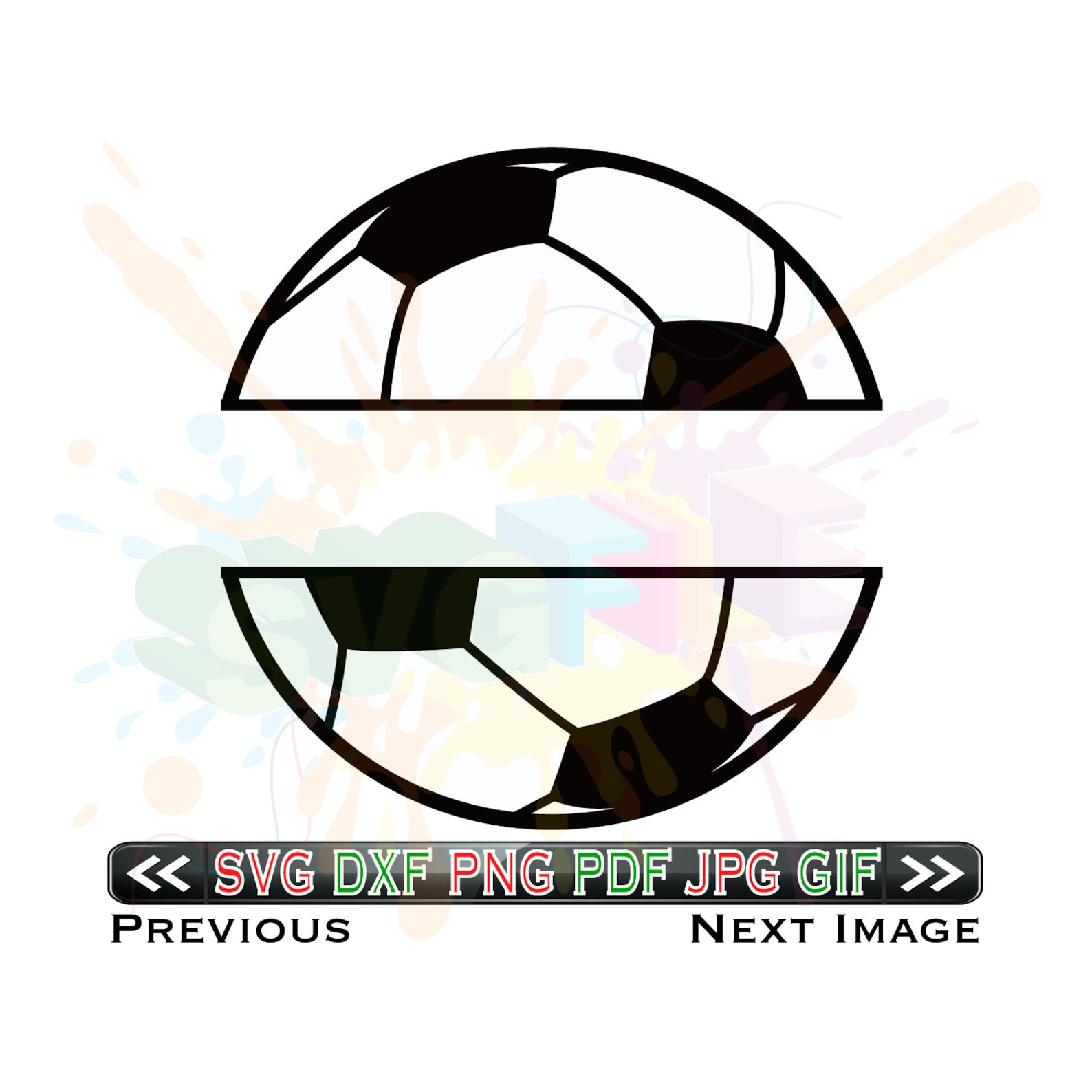 Soccer Ball SVG Files SVG Soccer SVG Split Monogram Svg - Etsy Australia