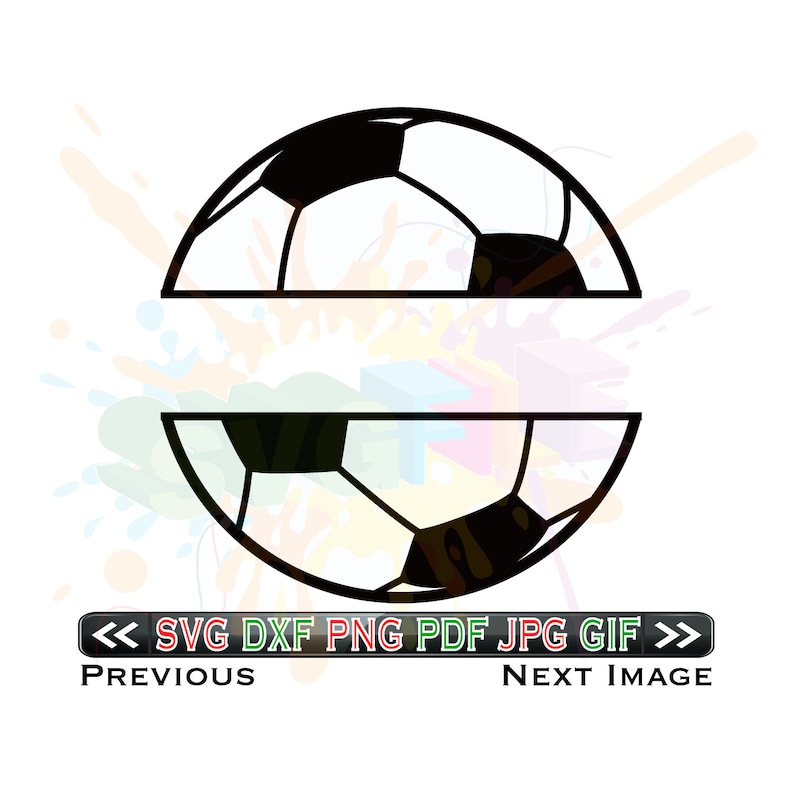 Soccer Ball SVG Files SVG Soccer SVG Split Monogram Svg - Etsy