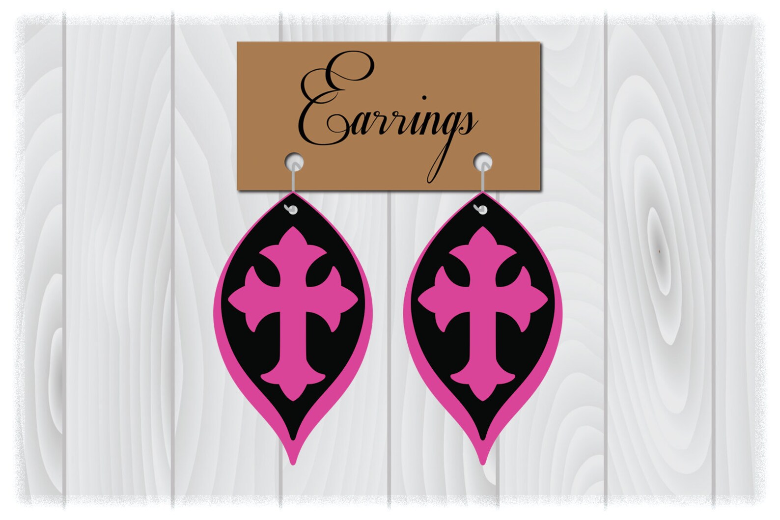 Cross Earrings Svg Files for Cricut Designs Stacked Earrings - Etsy