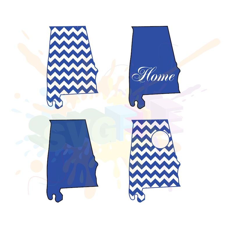 Alabama SVG Files, State Cut File, Football Clipart (digital Download ...