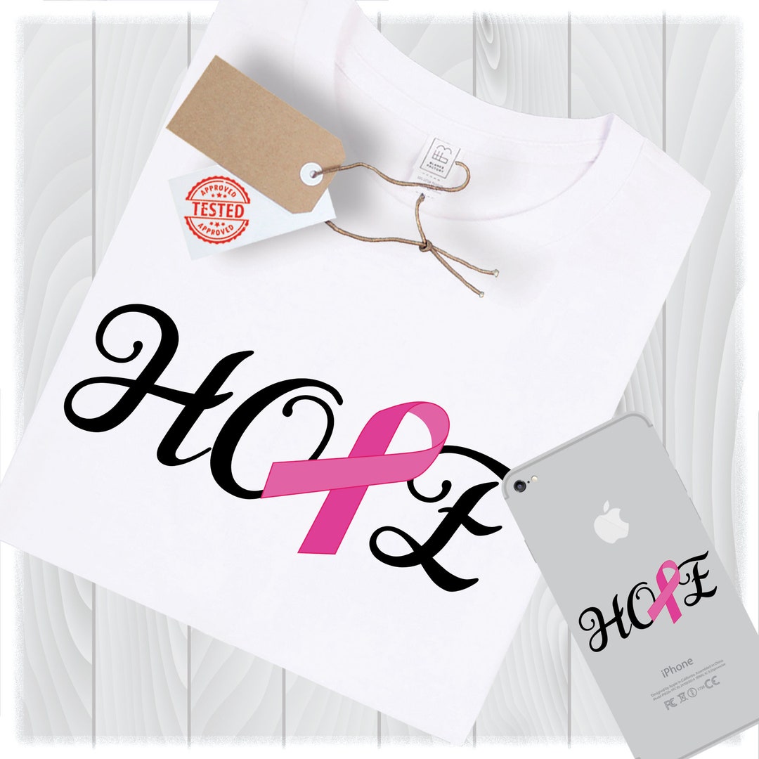 Breast Cancer Hope Ribbon (svg, Dxf, Png, Pdf, Jpg, and Gif) - Etsy