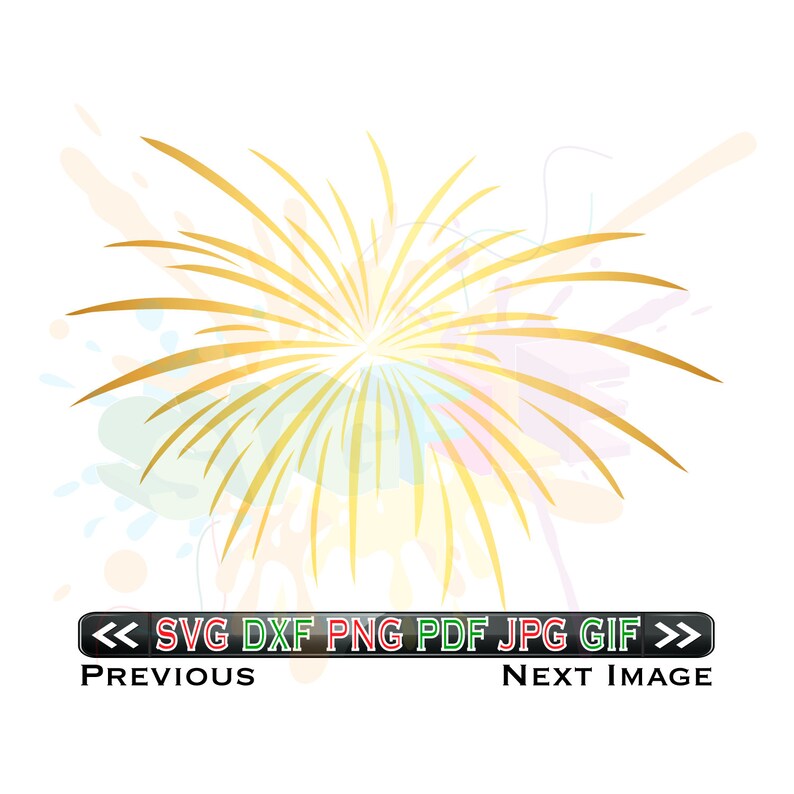 Gold Fireworks Svg Files for Cricut Designs 4th of July Svg - Etsy