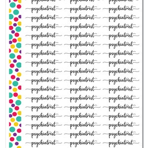 Psychiatrist Planner Stickers Mental Health Planner Stickers - Etsy