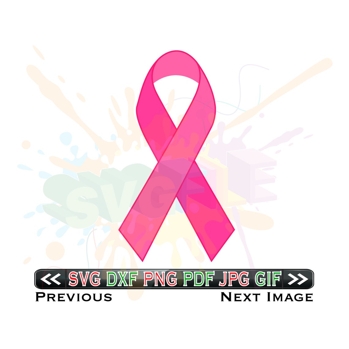Awareness Cancer Ribbon Svg Files for Cricut Designs Svg Cut | Etsy