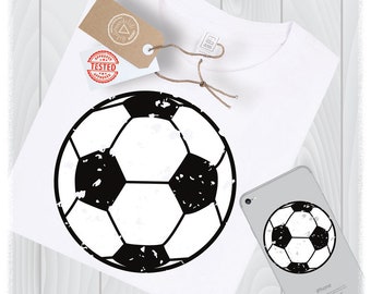 Distressed Soccer Ball SVG - Etsy