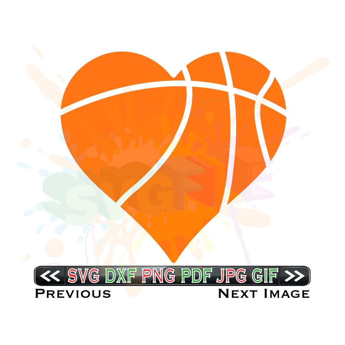 Basketball Heart SVG Files Basketball SVG SVG Basketball | Etsy