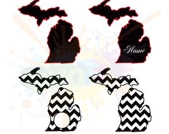 Michigan Upper Peninsula Map SVG Michigan Map SVG Michigan - Etsy