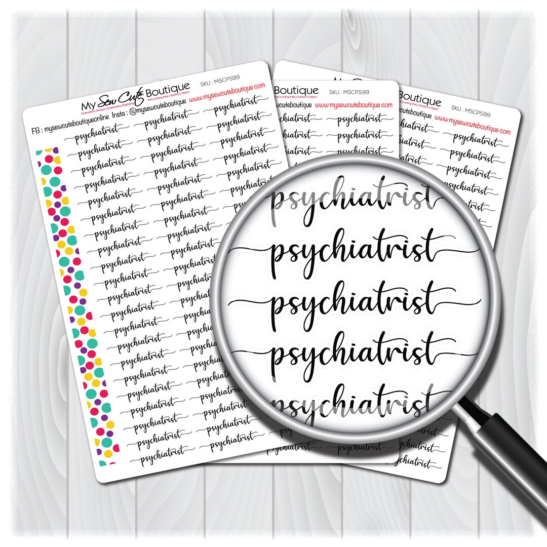 Psychiatrist Planner Stickers Mental Health Planner Stickers - Etsy