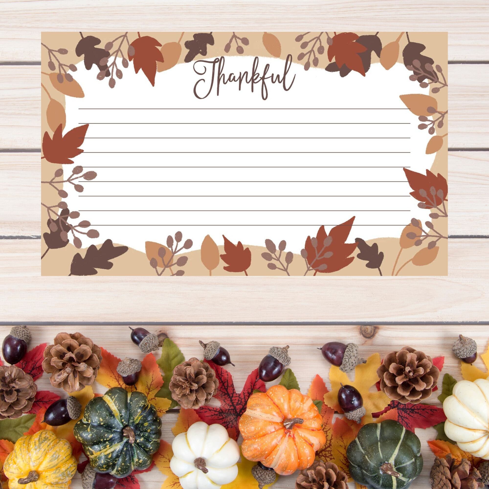 Thankful Cards Printable, Thanksgiving Table Cards Download, Thankful ...