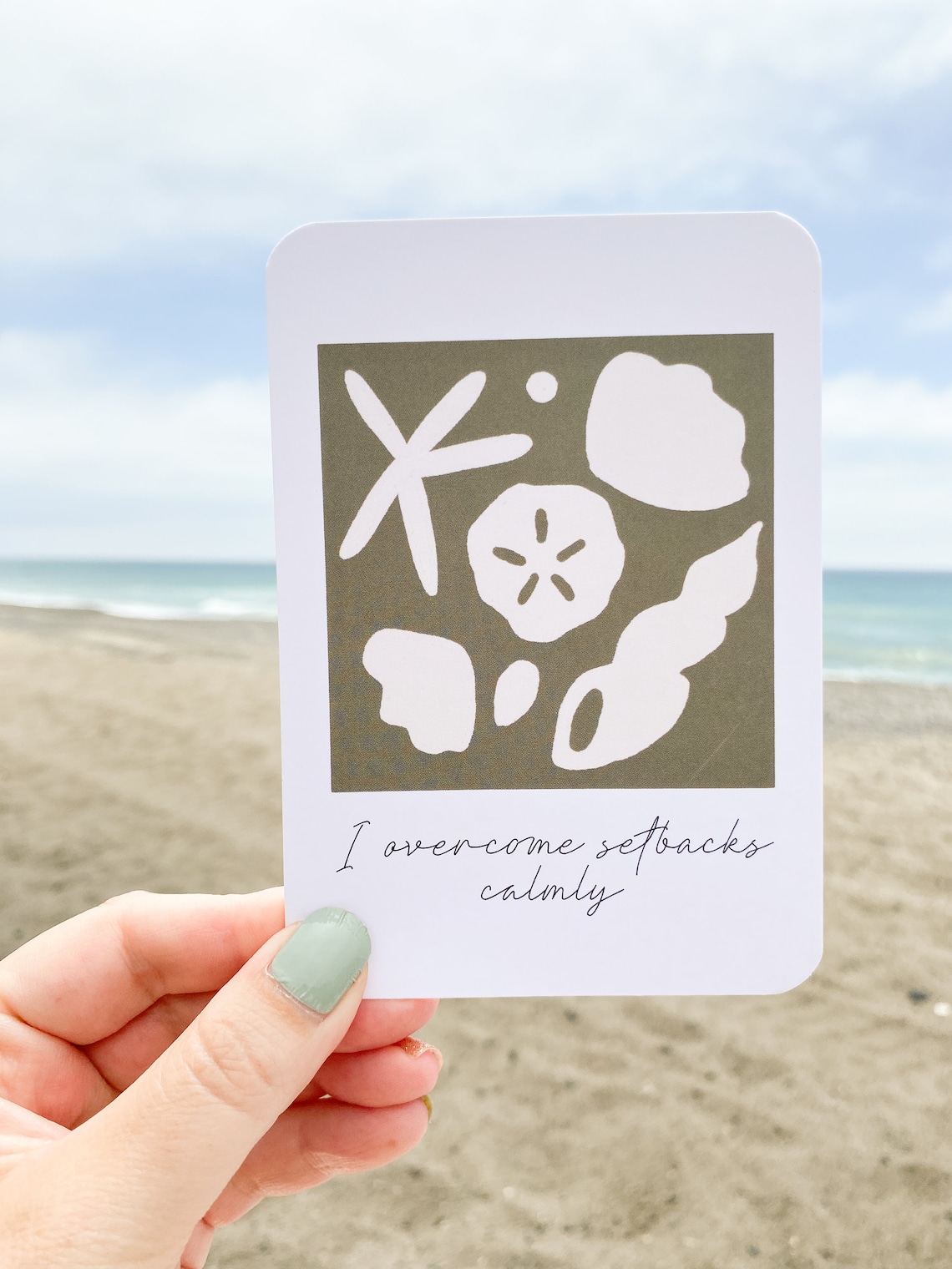 Beach Affirmation Cards With Wooden Stand: Boho Inspirational Deck - Etsy