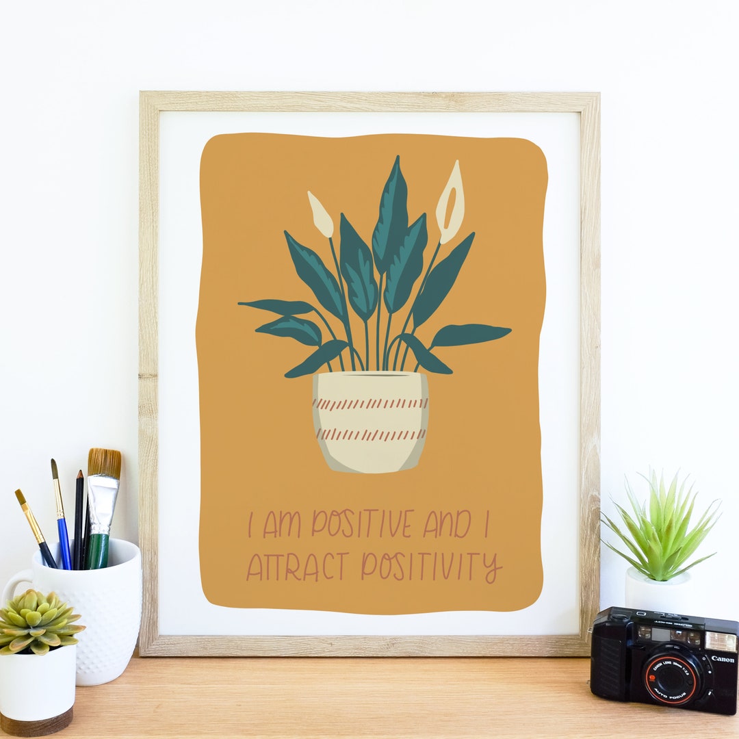 Inspirational Plant Art Printable, Positive Affirmation Art, House ...