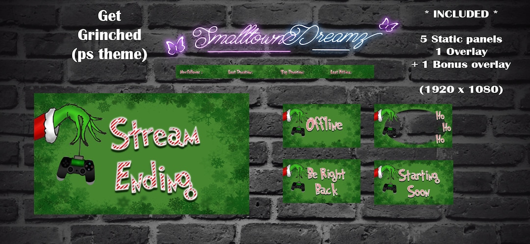 Get Grinched playstation Themed Overlays - Etsy