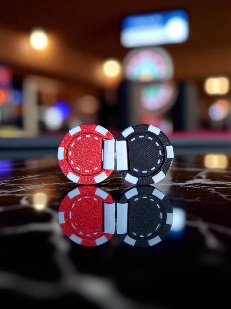Poker Chip Fidget Toy – Custom Color Stress Relief Spinner | Casino ...