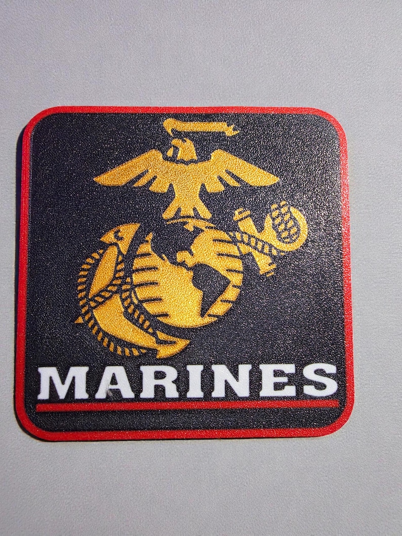 US Marines Emblem Plaque – 3D Printed Military Wall Decor, Marine Corps ...