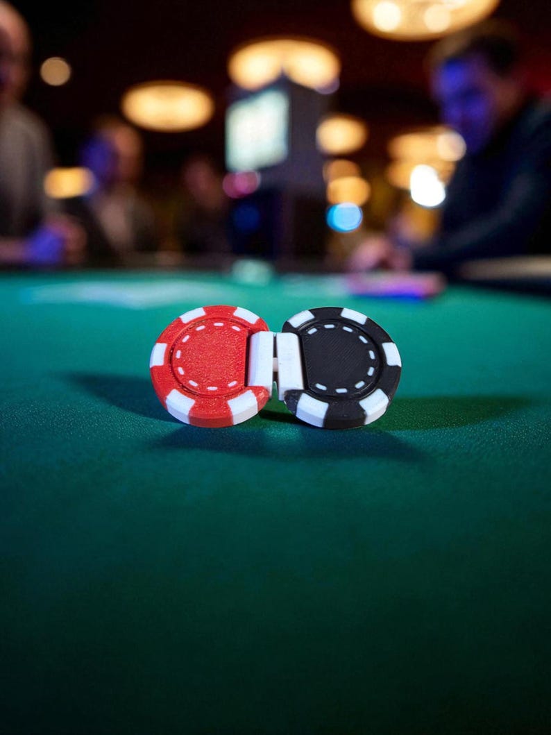Poker Chip Fidget Toy – Custom Color Stress Relief Spinner | Casino ...