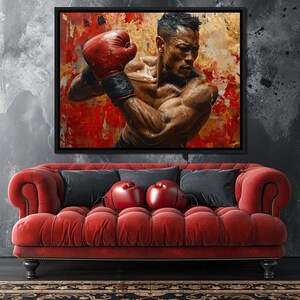Ember of the Pugilist Spirit: Boxing Art | Fighter Decor | Athletic ...