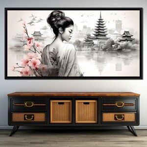 Ethereal Geisha Serenity - Geisha Nina: Elegant Wall Art | Asian Decor ...