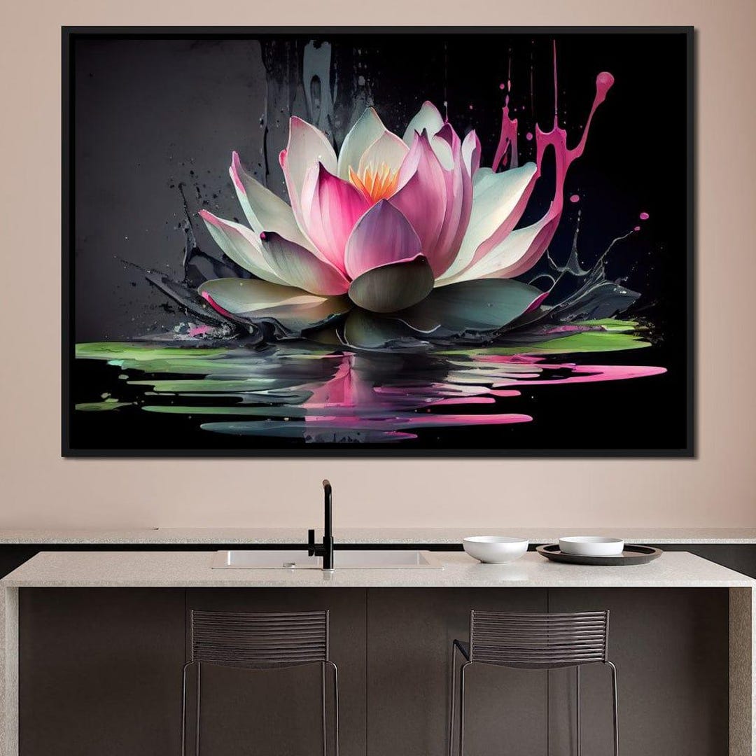 Watercolor Lotus Flower | Modern Wall Art | Zen Decor | Floral Artwork ...