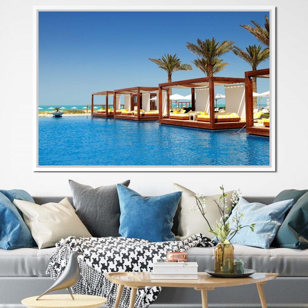 Luxury Pool Beds | Poolside Art | Modern Wall Art | Outdoor Decor ...