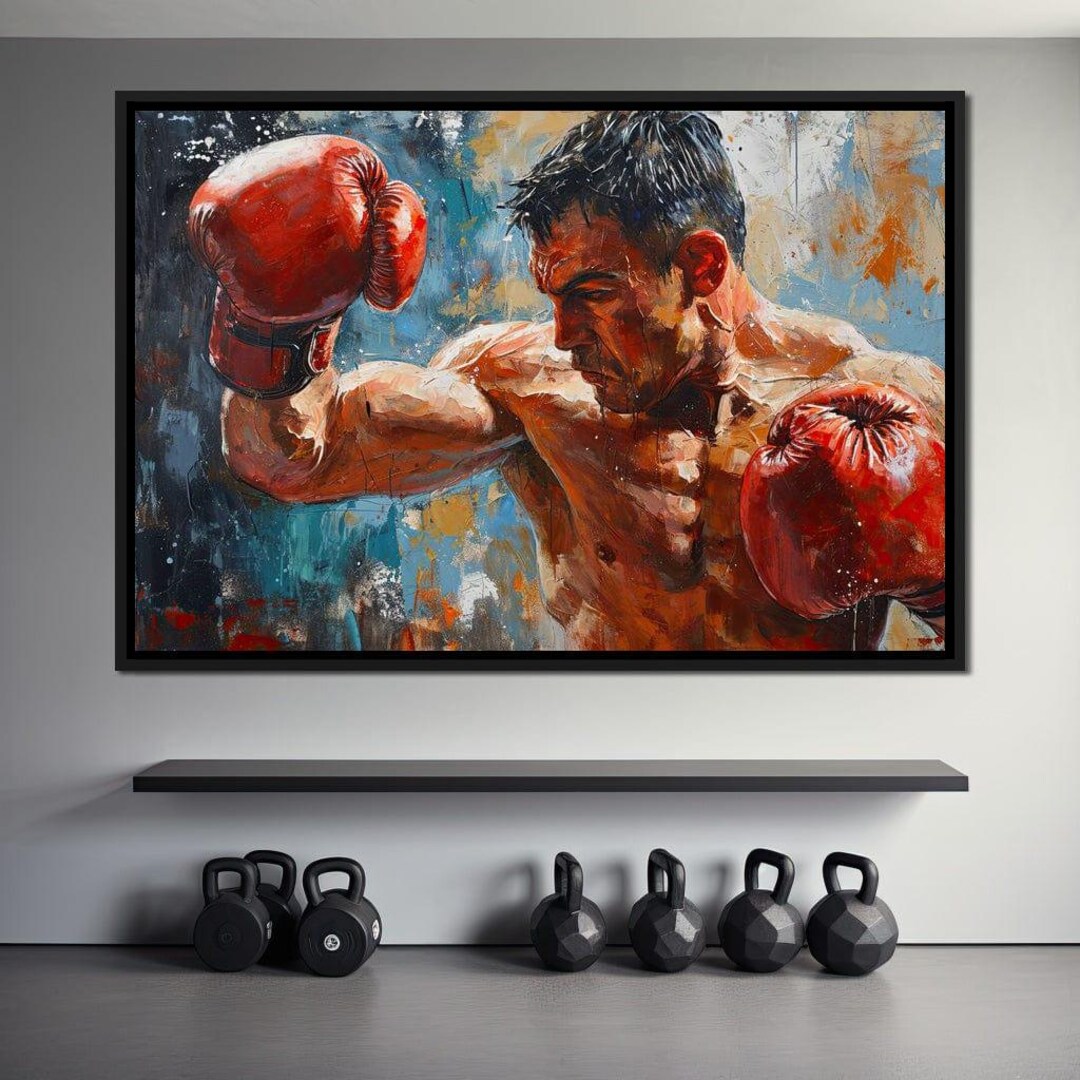 Fist of Resilience: Motivational Boxing Art | Strong Fighter Home Decor ...