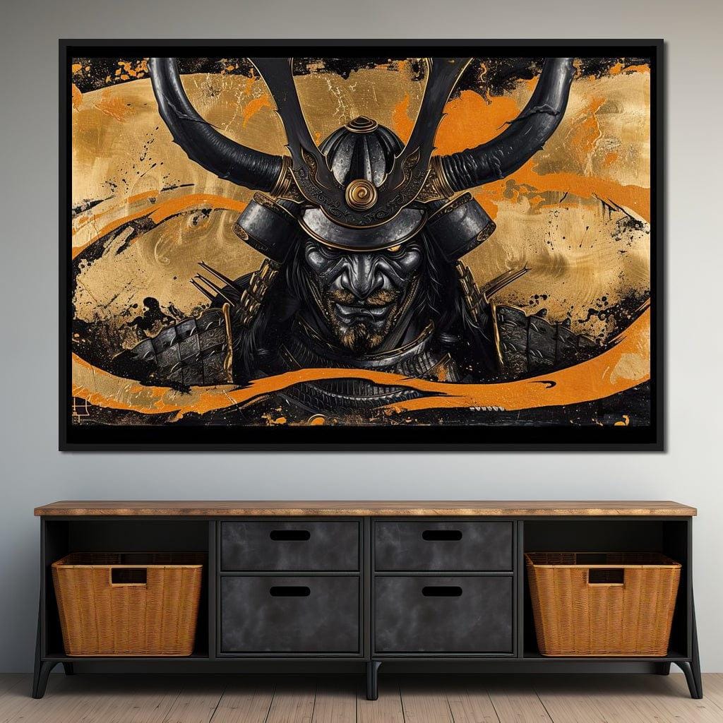 Golden Samurai Sovereign: Samurai Art Warrior Decor Black Dark Fantasy ...