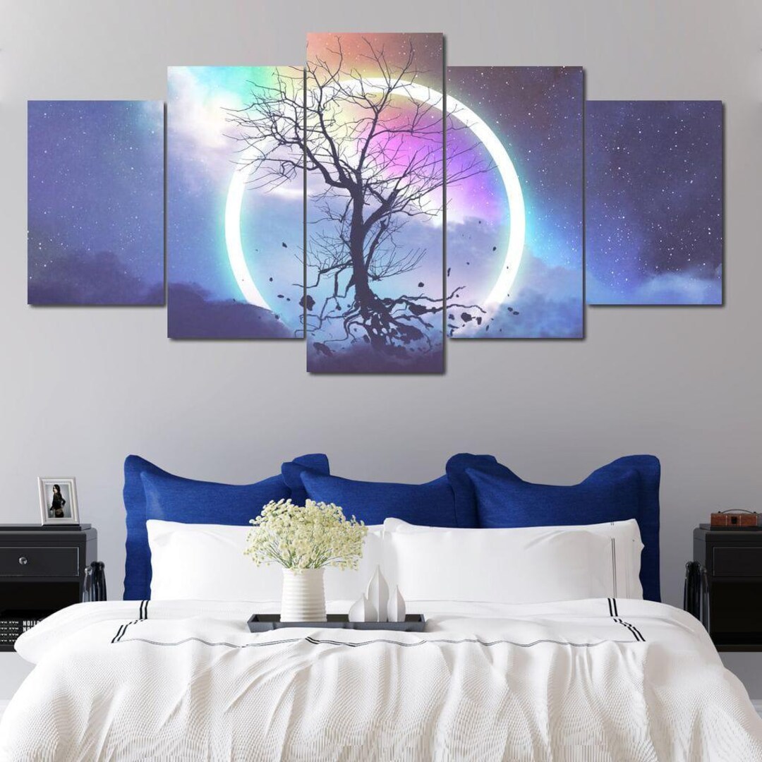 Astral Tree: Cosmic Art Fantasy Landscape Starry Sky Home Decor ...