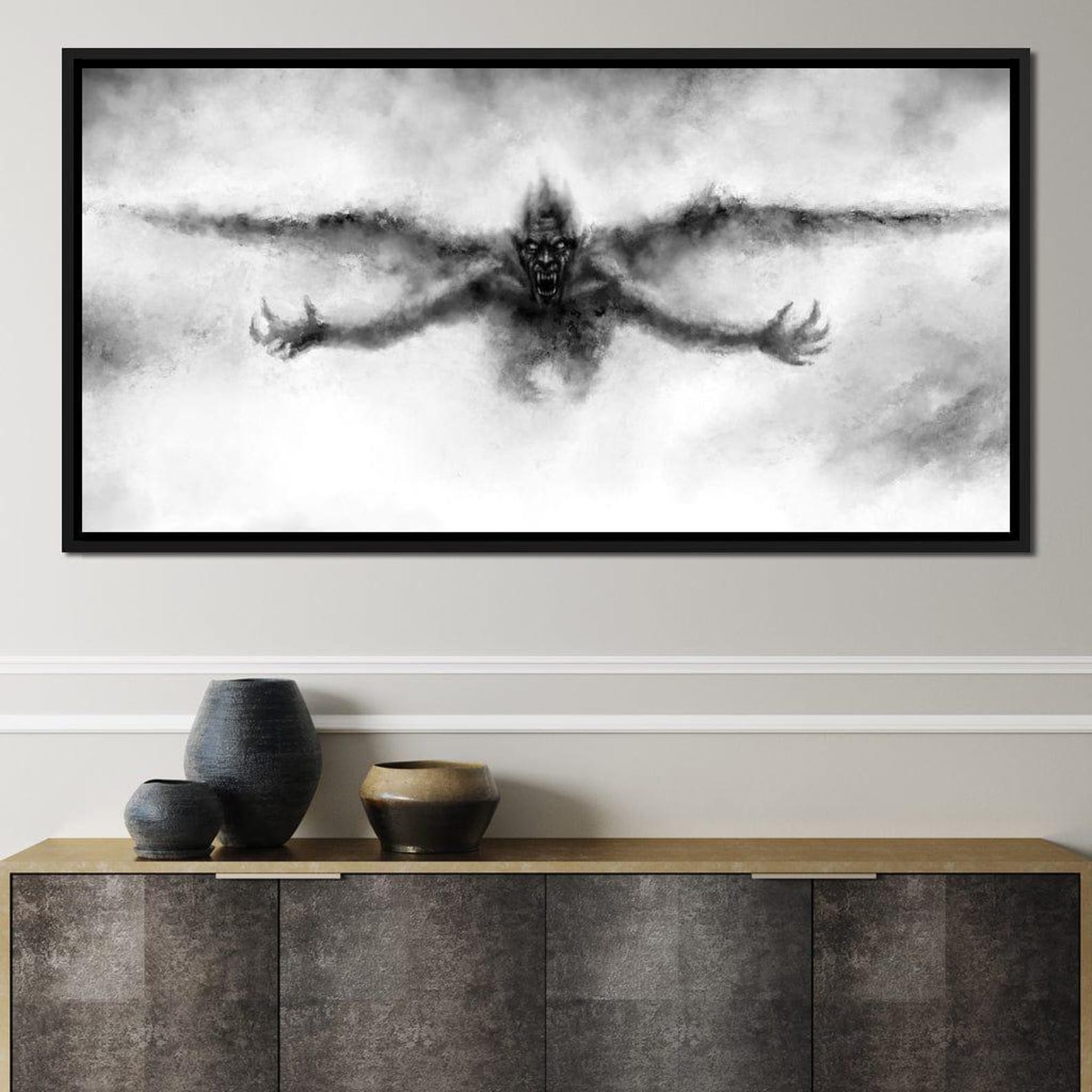 Vampire: Dark Decor | Horror Wall Art | Gothic Home Decor | Mysterious ...