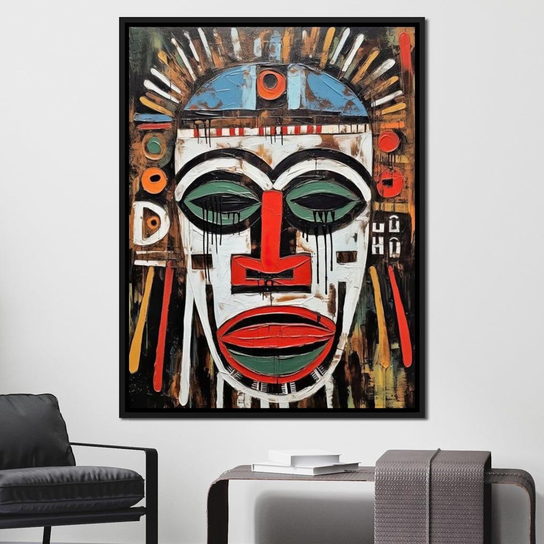 Tribal Mask 17 - Sakeem Gibbs | African Art | Colorful Abstract Mask ...
