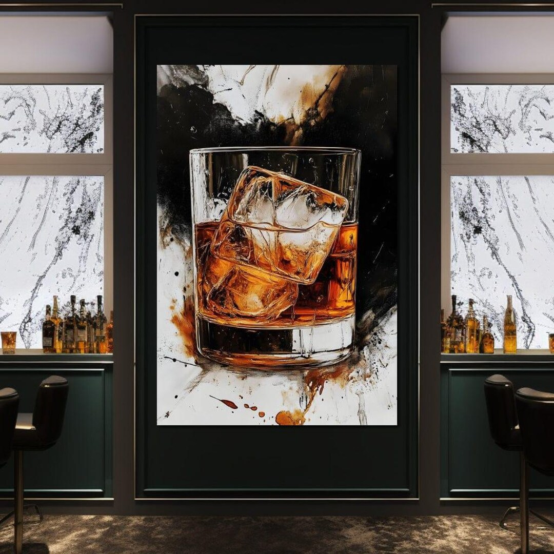 Rhum & Coke: Cocktail Art | Bar Wall Decor | Alcohol Artwork | Modern ...