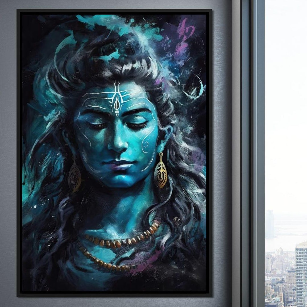 Lord Shiva Bholanatha Canvas Print | Hindu Deity Art | Spiritual Home ...