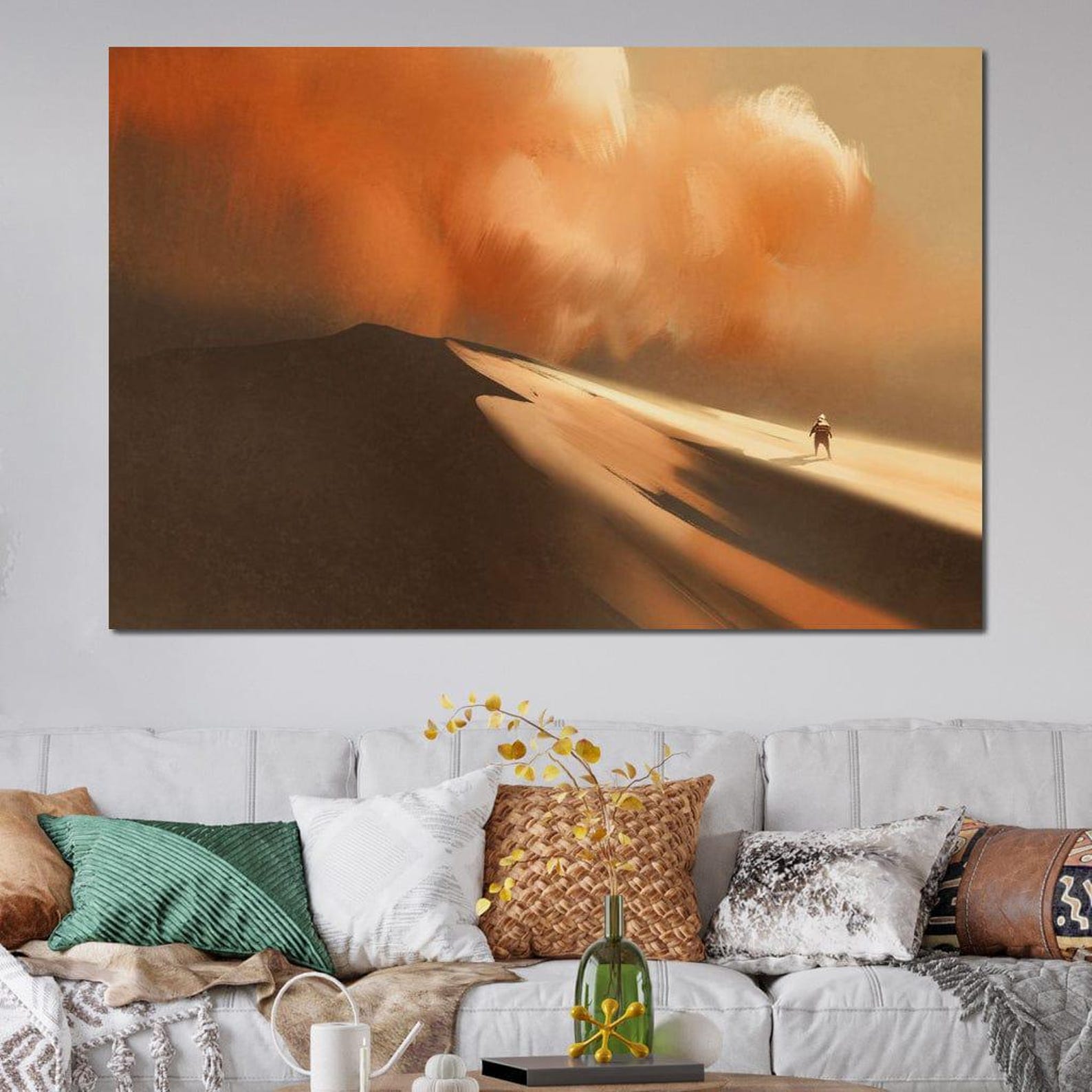 Sandstorm: Desert Scene Art | Abstract Landscape | Modern Wall Art ...