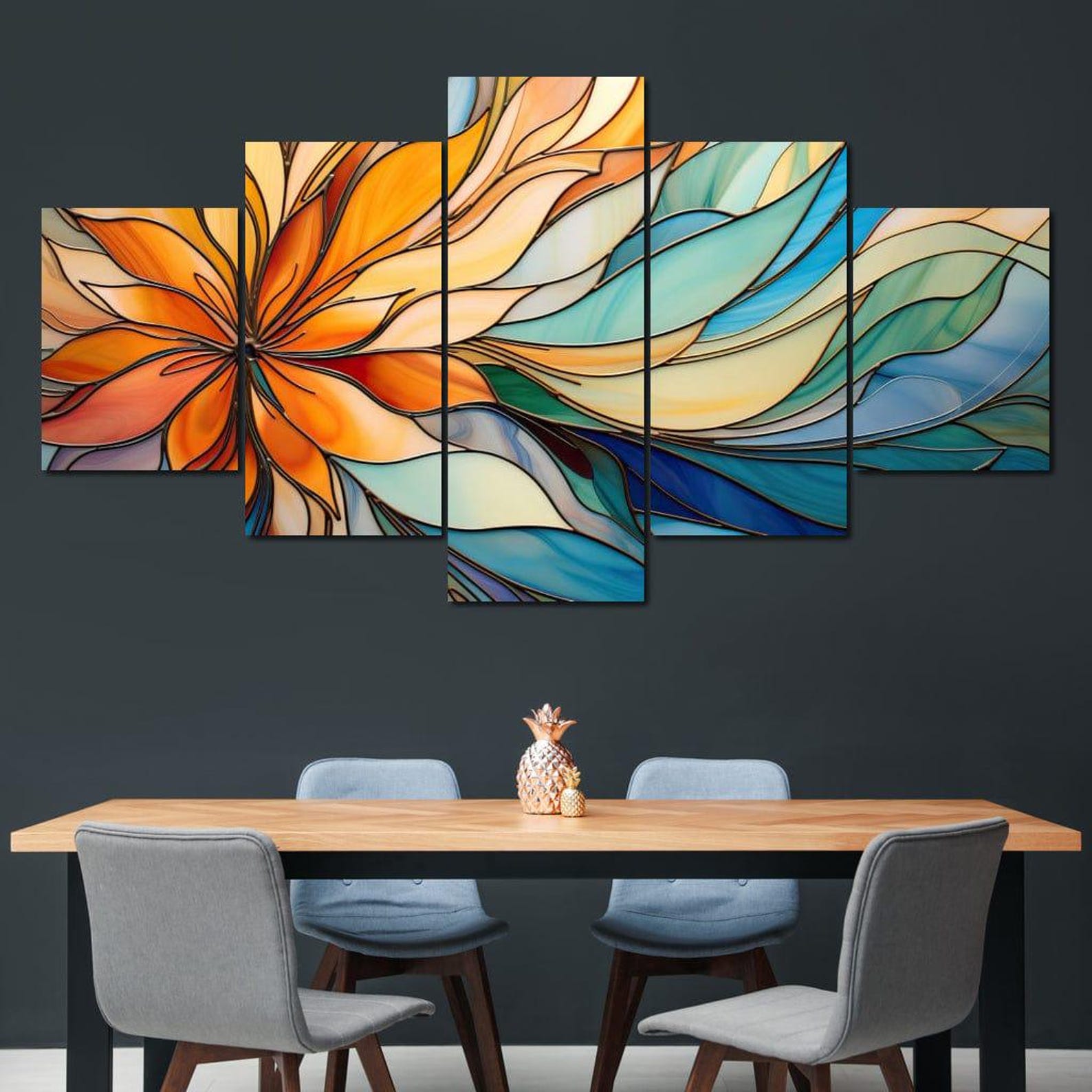 Amber Waves of Petal Patterns - Cole Williams | Vibrant Floral Wall Art ...
