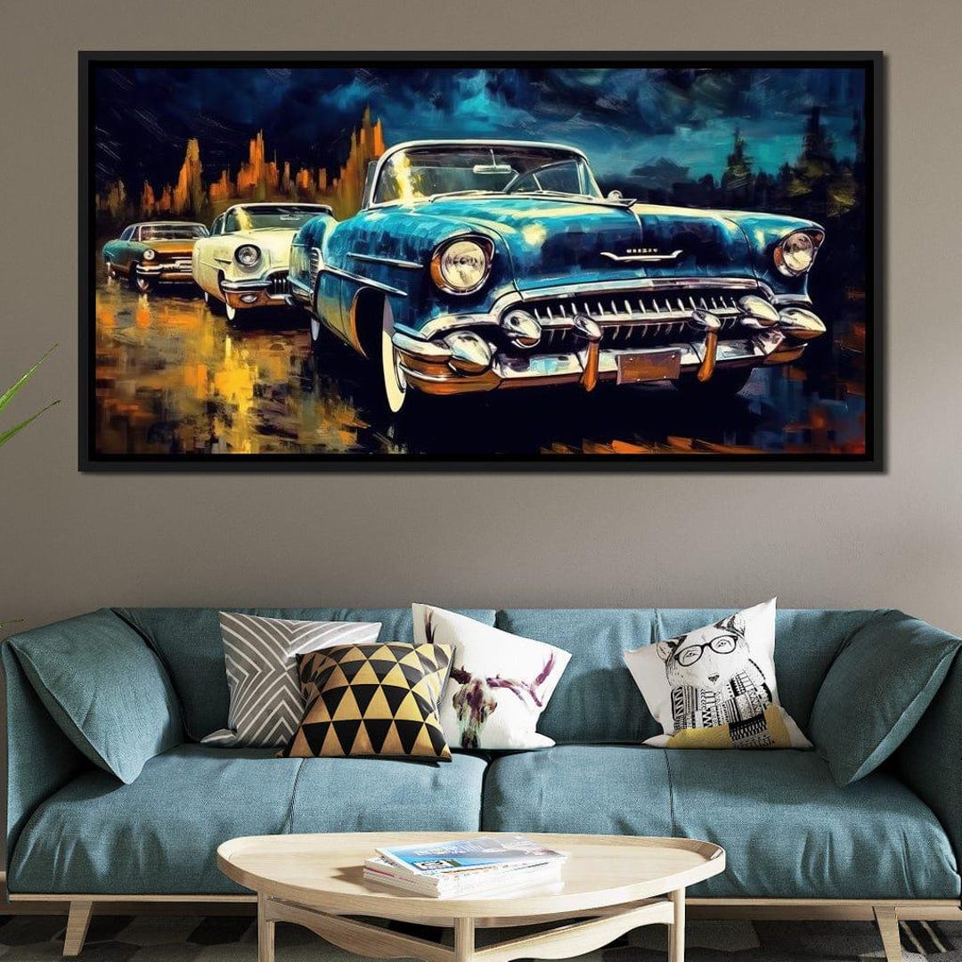 Classic American Car 4 - Rider Art | Colorful Vintage Vehicle Art ...