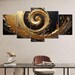 Abyssal Gold Vortex - Tanni Cylon: Abstract Spirals | Elegant Black and ...