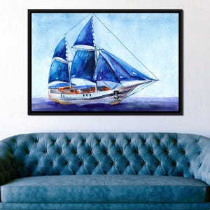 Blue Sails: Nautical Wall Art | Seascape Decor | Coastal Marine ...