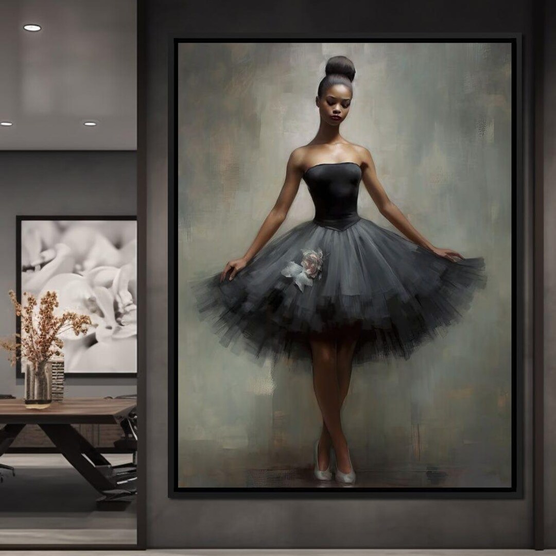 Lovely Ballerina: Dance Wall Art | Elegant Home Decor | Black Tutu ...