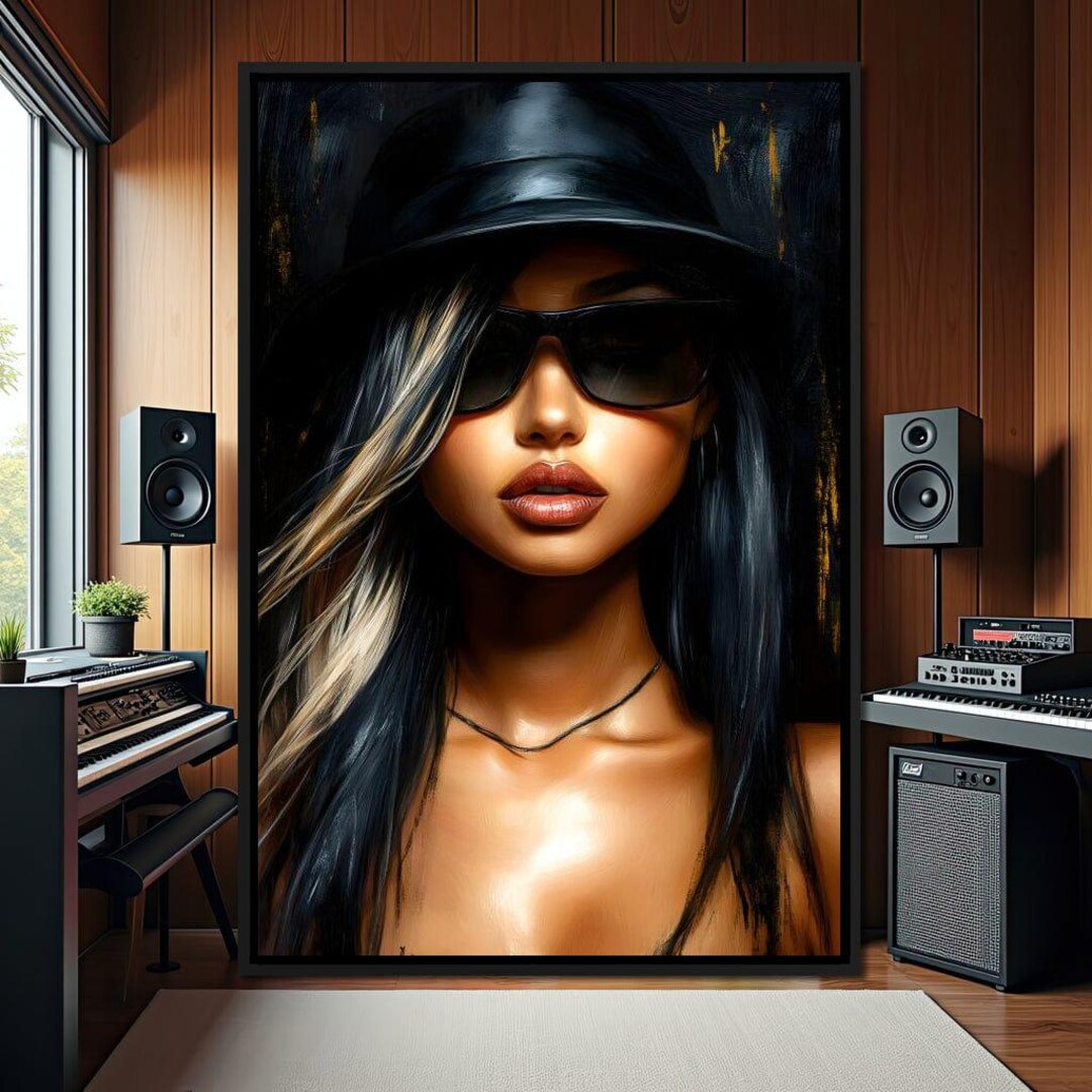 Chic Shadows Portrait Illusion: Elegant Home Decor | Modern Wall Art ...