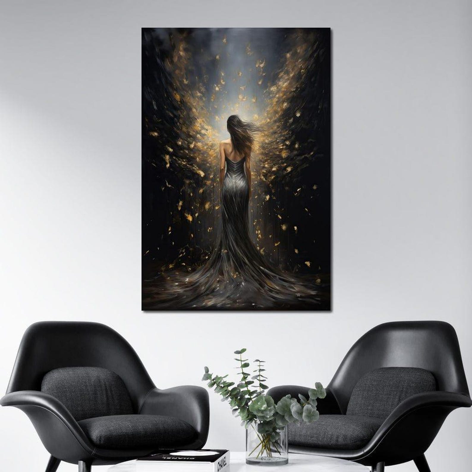 Ethereal Dream of a Starlit Muse: Feminine Fantasy Art, Modern Wall ...