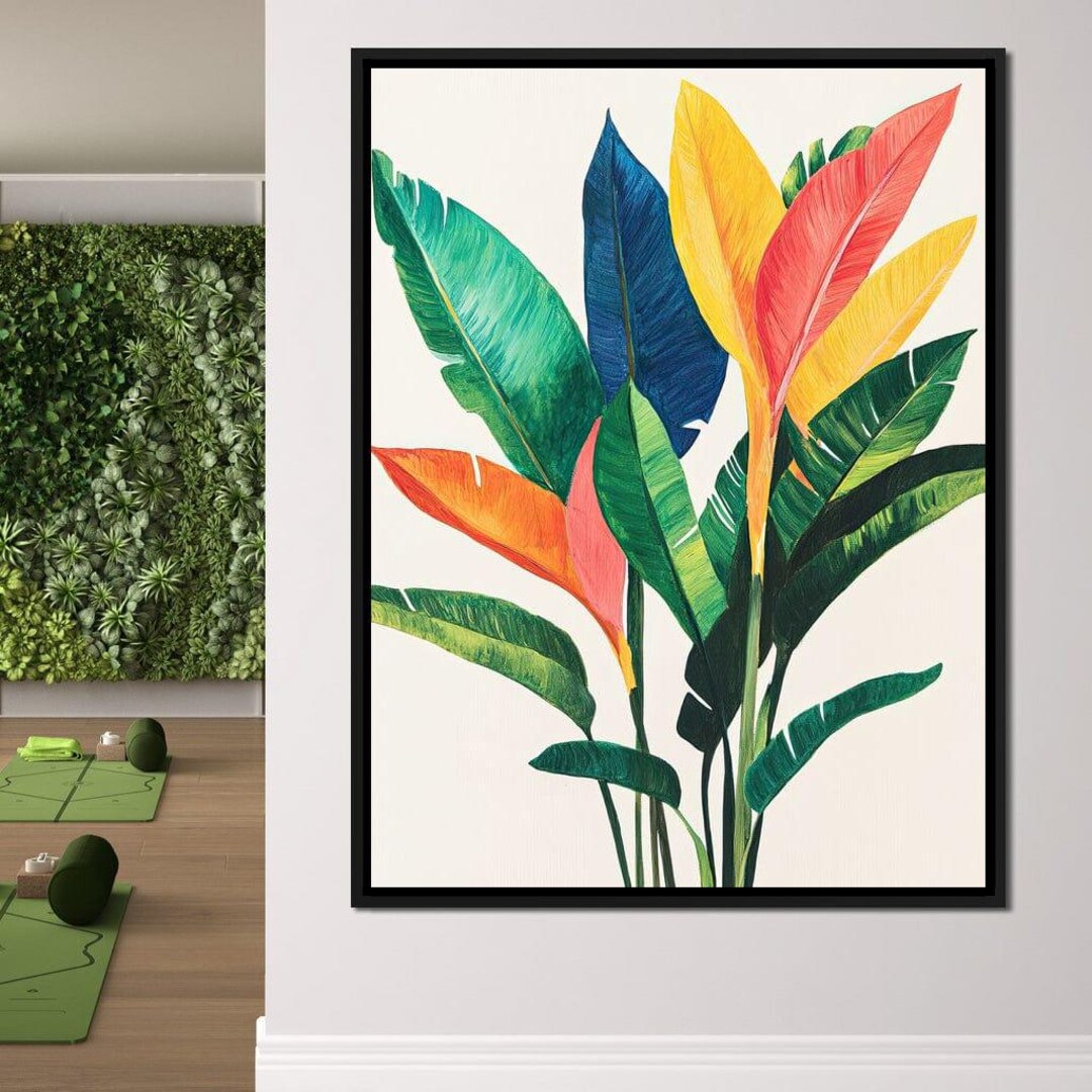 Tropical Foliage: Bright Leafy Decor | Botanical Print | Vibrant Home ...