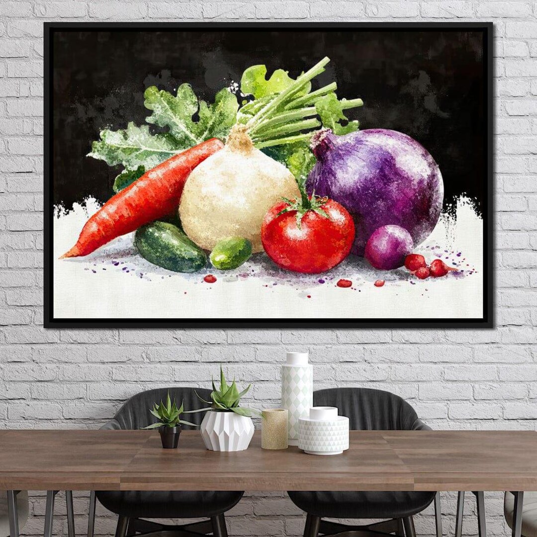 Fresh Veggies Harvest: Colorful Kitchen Home Decor | Organic Produce ...