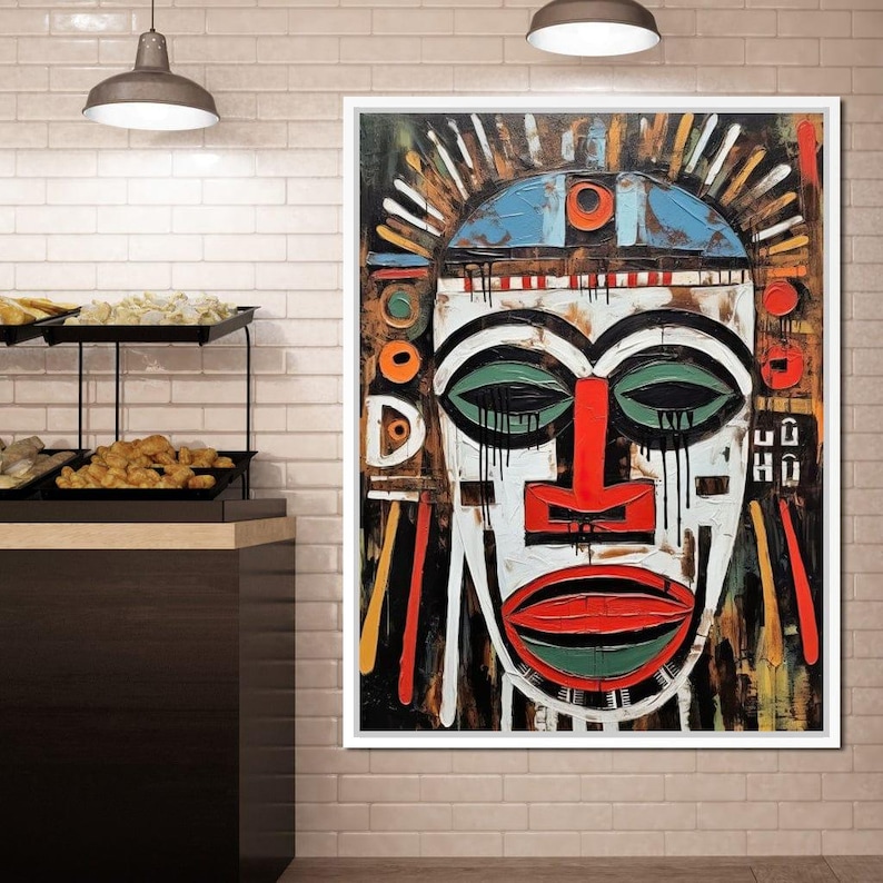 Tribal Mask 17 - Sakeem Gibbs | African Art | Colorful Abstract Mask ...