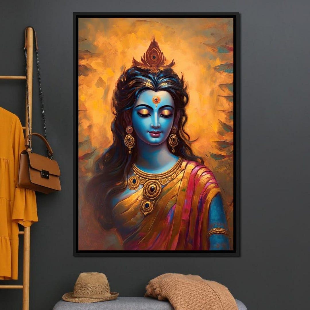 The Hindu Goddess: Home Decor | Divine Wall Art | Spiritual Artwork | Indian Art Print | Elegant ...