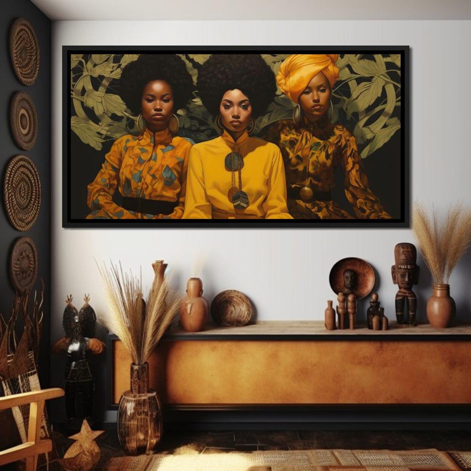 My Sisters - Sakeem Gibbs: African American Women Wall Art | Fashion ...