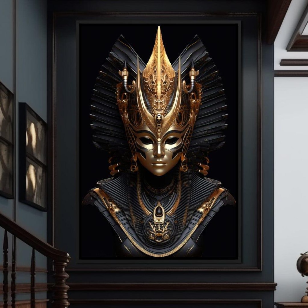 Regal Resplendence: Egyptian Royalty Art | Luxury Wall Decor | Pharaoh ...