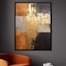 Abyssal Echoes in Gold Tanni Cylon Canvas Art Modern Wall Decor Black ...