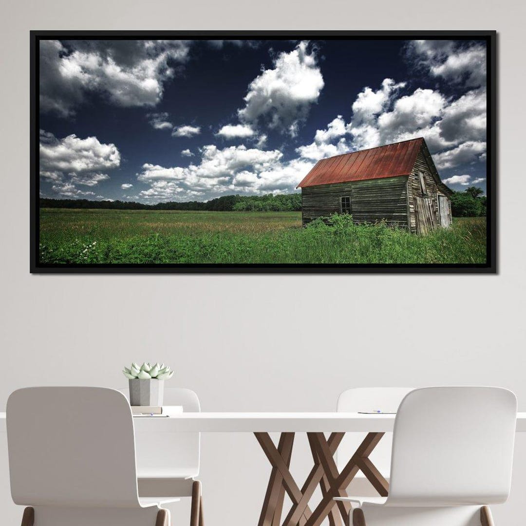 Old Barn in the Field: Rustic Decor | Farmhouse Print | Nature Wall Art ...