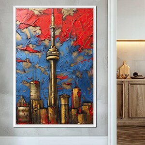 Urban Pulse Golden Rise: Toronto Skyline Art | Modern Wall Decor ...