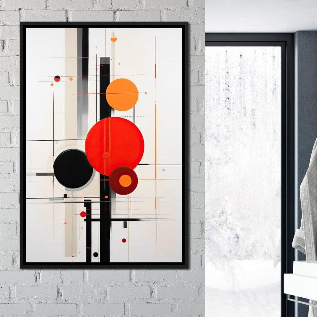 Ambient De Stijl in Fiery Tones | Modern Abstract Circle Patterns ...